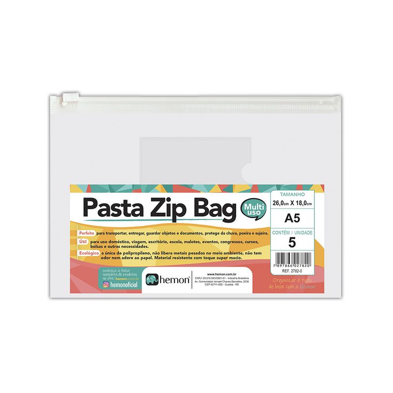 Pasta Zip Bag A5 Chies - Papelex
