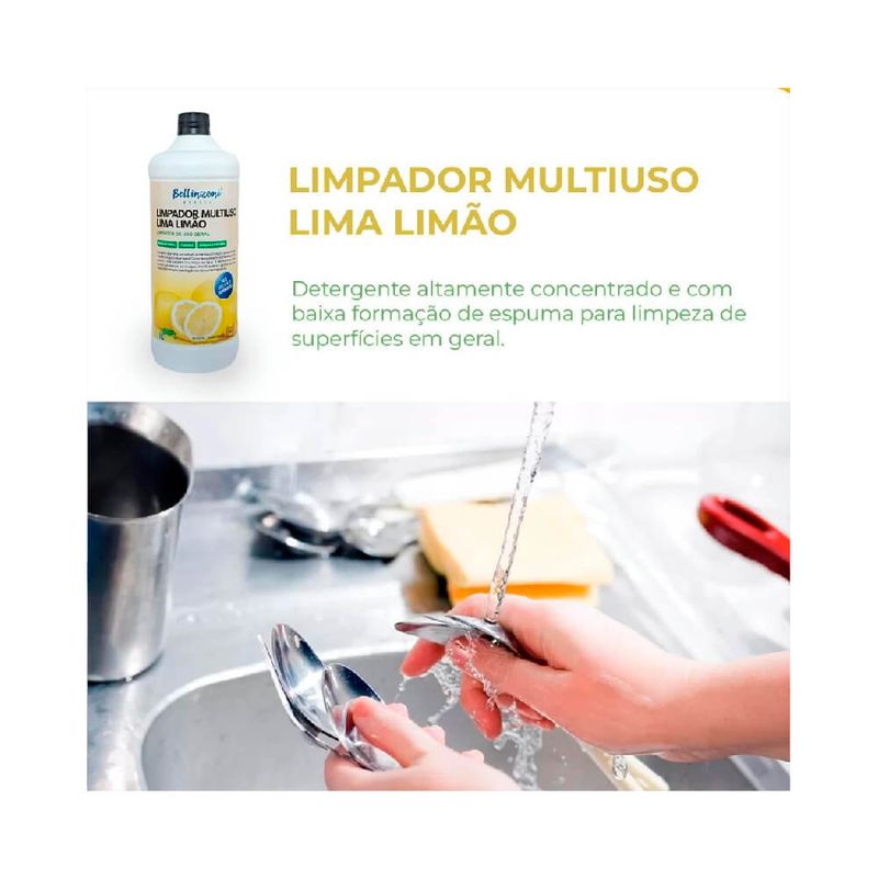 Limpador Multiuso Lima Limão 1l - Bellinzoni - Papelex